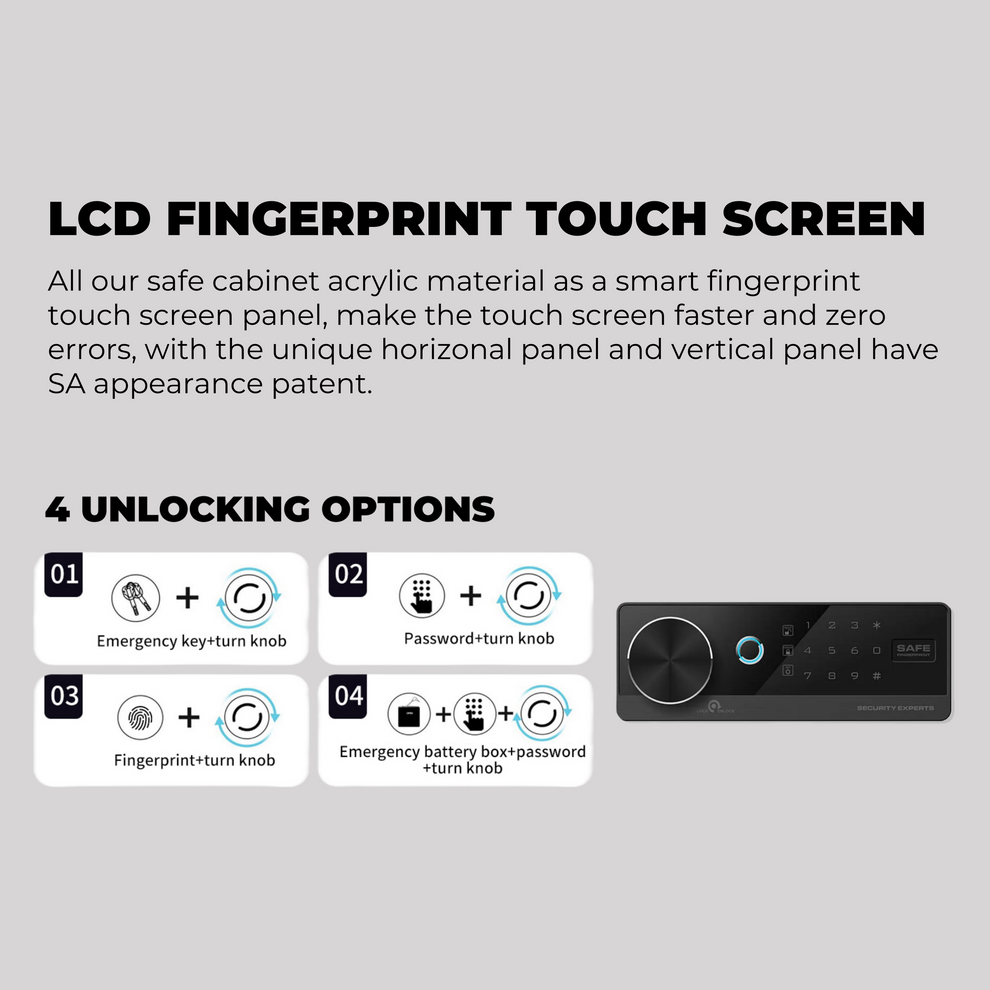 Biometric Fingerprint Safety Box, Alarmed Safes, Electronic Home/Office ...